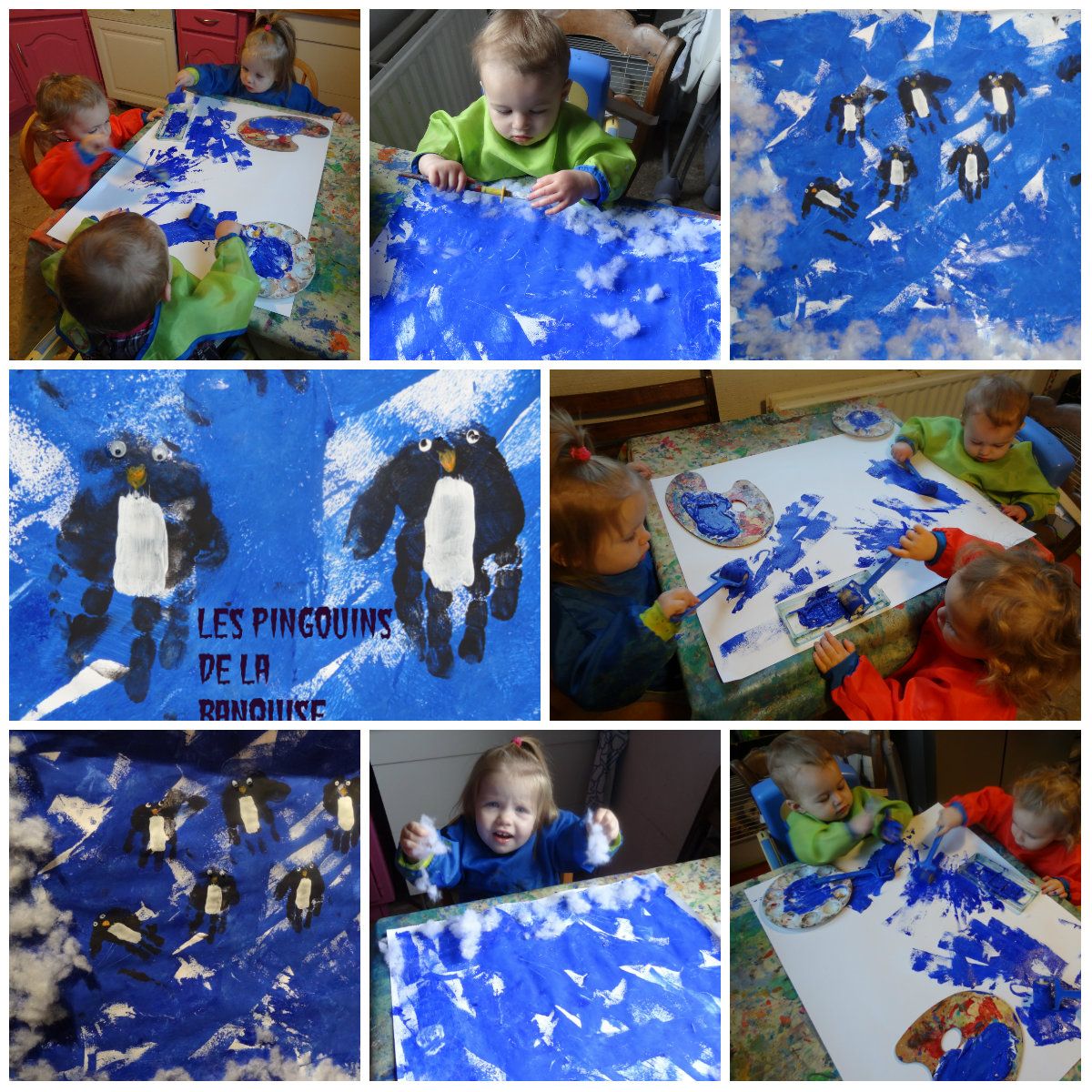 PETITS PINGOUINS SUR LA BANQUISE